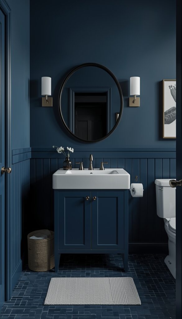 Moody Blue Bathroom Ideas That Feel Calm and Luxurious - Decorioinspo